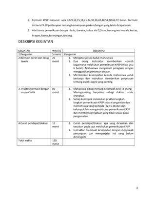 Kuesioner pra-skrining-perkembangan-kpsp | PDF