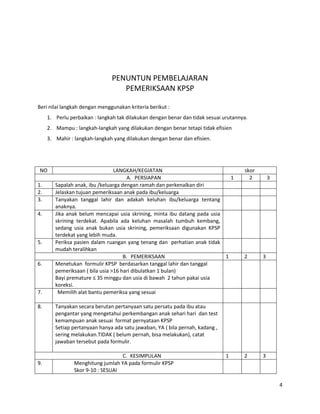 Kuesioner pra-skrining-perkembangan-kpsp | PDF