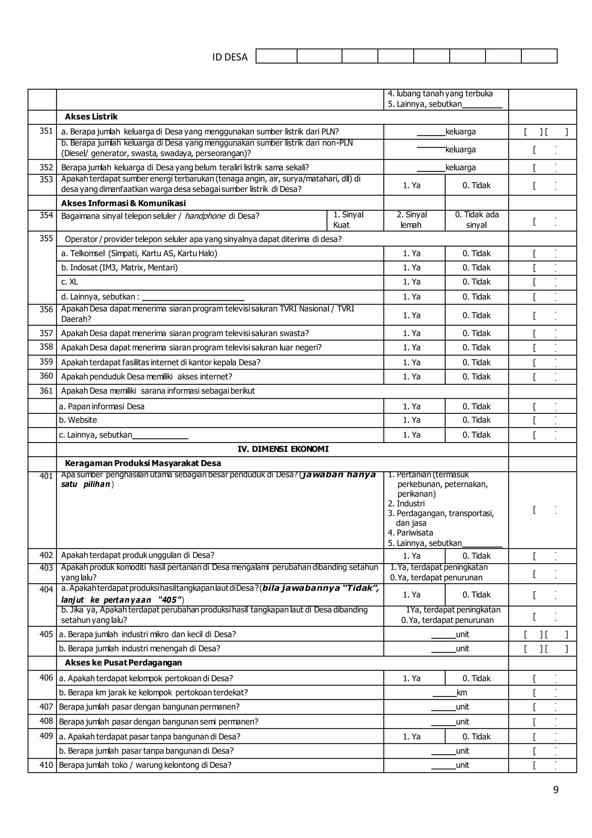 Kuesioner idm 2017 2 | DOCX