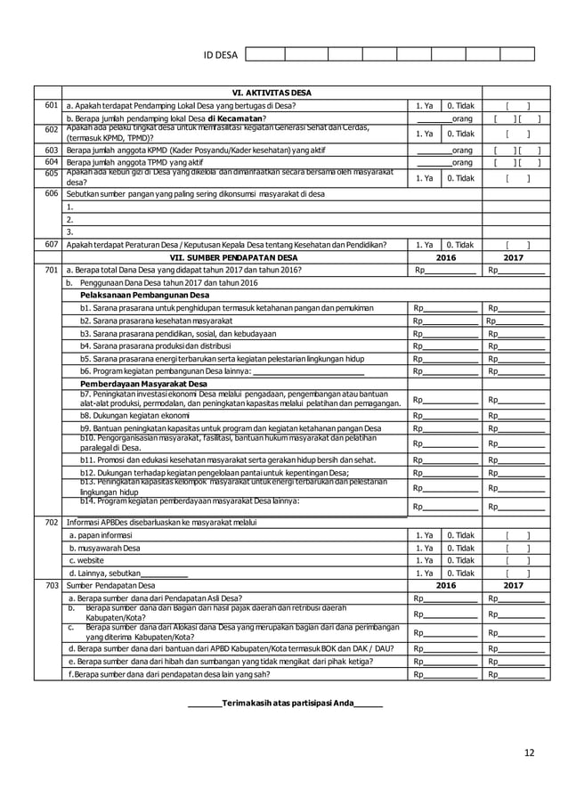 Kuesioner idm 2017 2 | PDF
