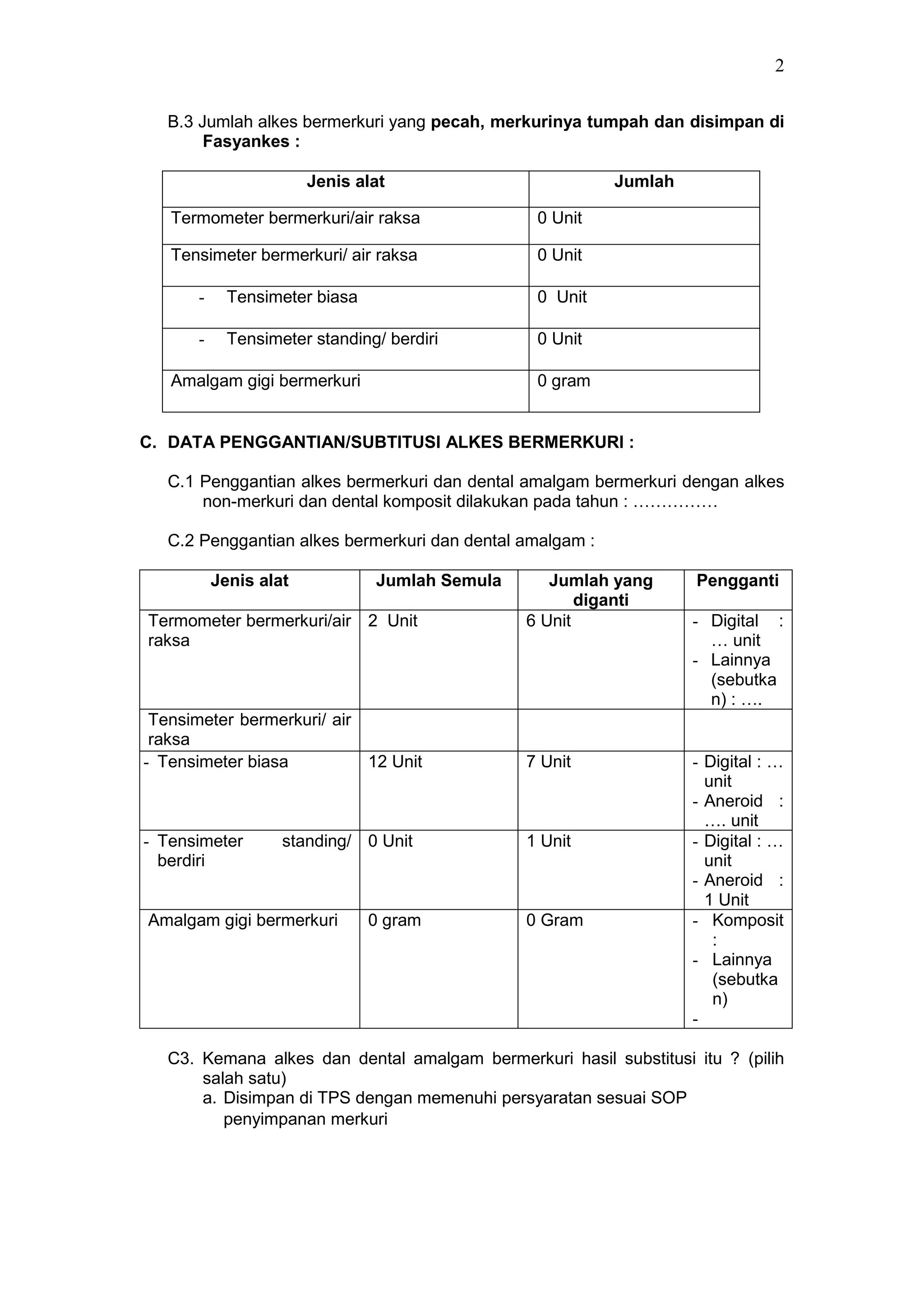 Kuesioner Pelaporan Merkuri - Copy.docx