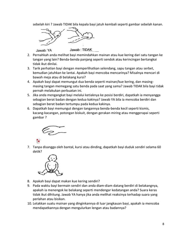 Kuesioner Pra Skrining Perkembangan Anak 0-6 Tahun | PDF