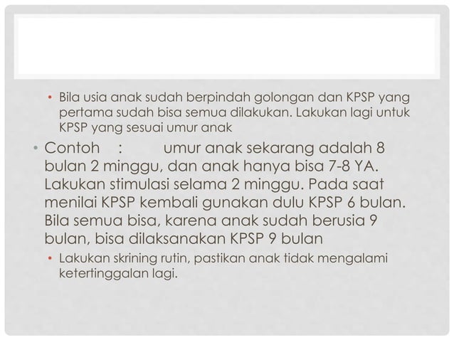 Kuesioner pra skrining perkembangan (kpsp) | PPTX