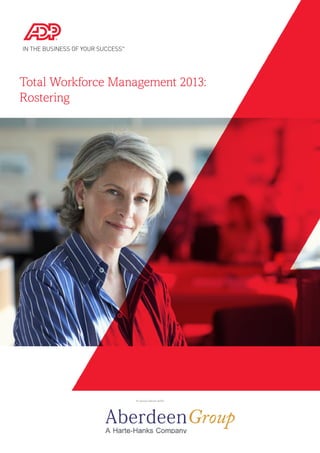 Total Workforce Management 2013: Rostering | PDF