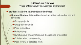 Interactivity In E-Learning Environment | PPT