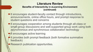 Interactivity In E-Learning Environment | PPT