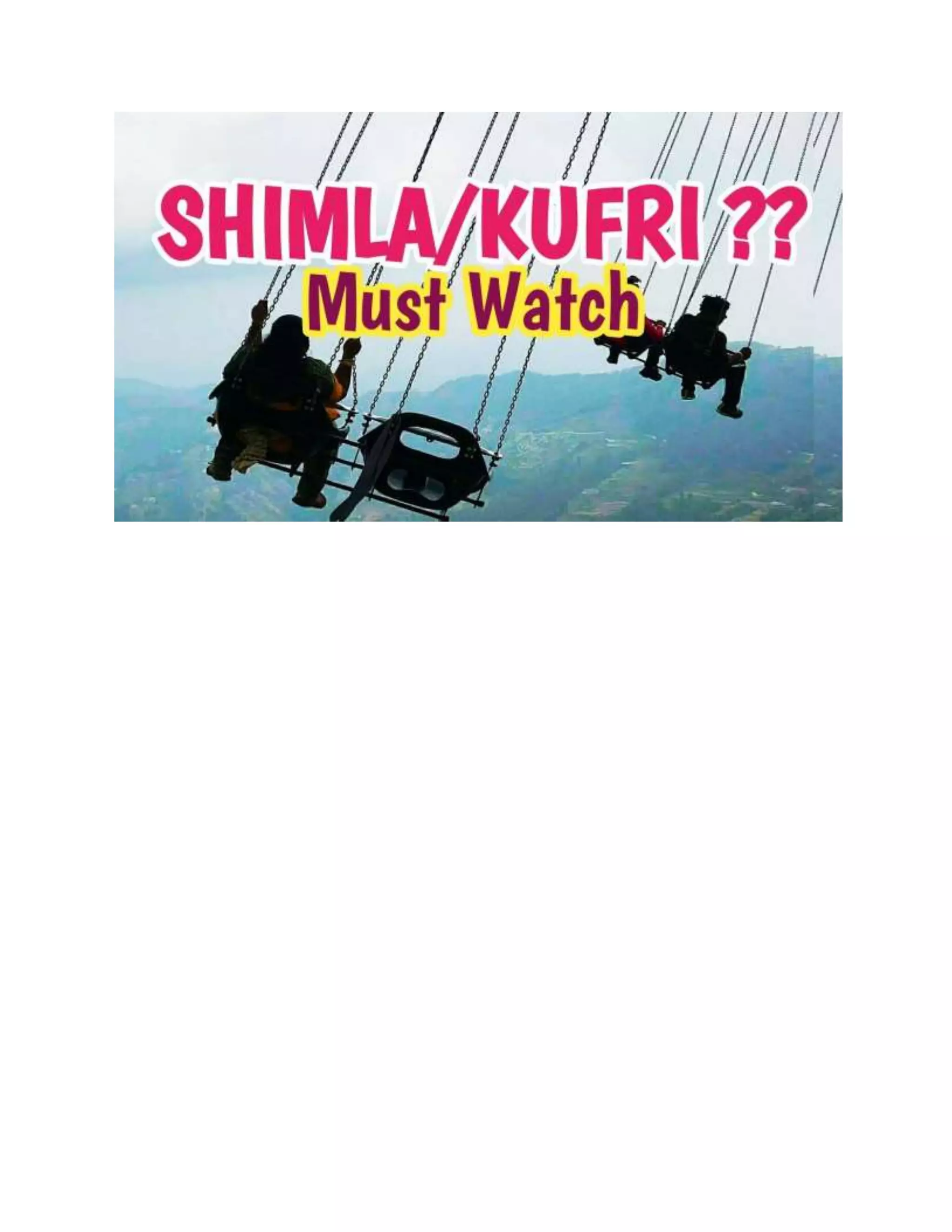 shimla tourism | DOCX