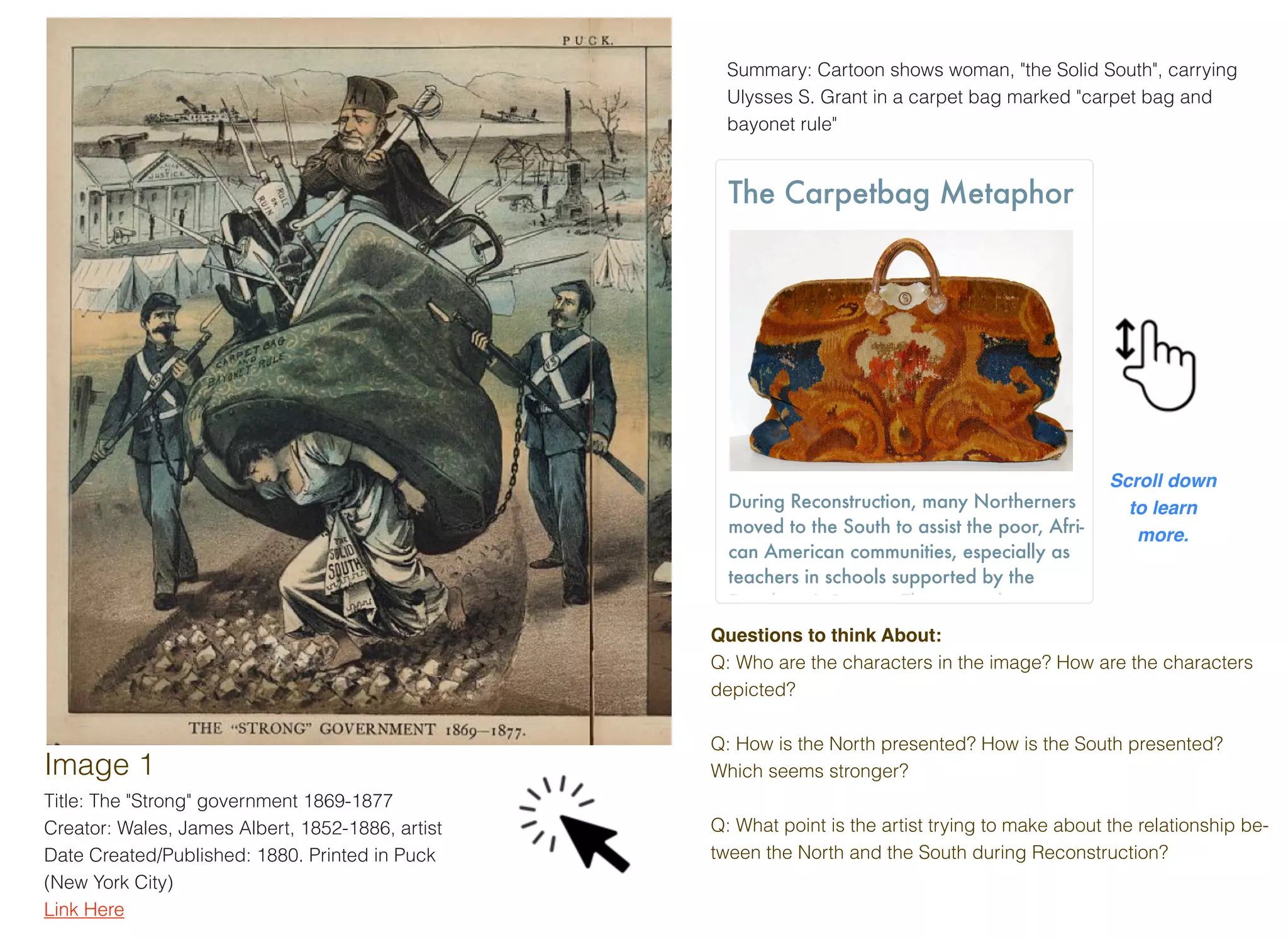 Reconstruction in Political Cartoons by EmmaLee Kuhlmann | PDF