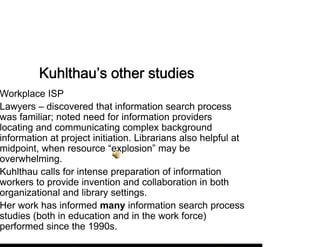 Kuhlthau's ISP PowerPoint in PDF format | PPT