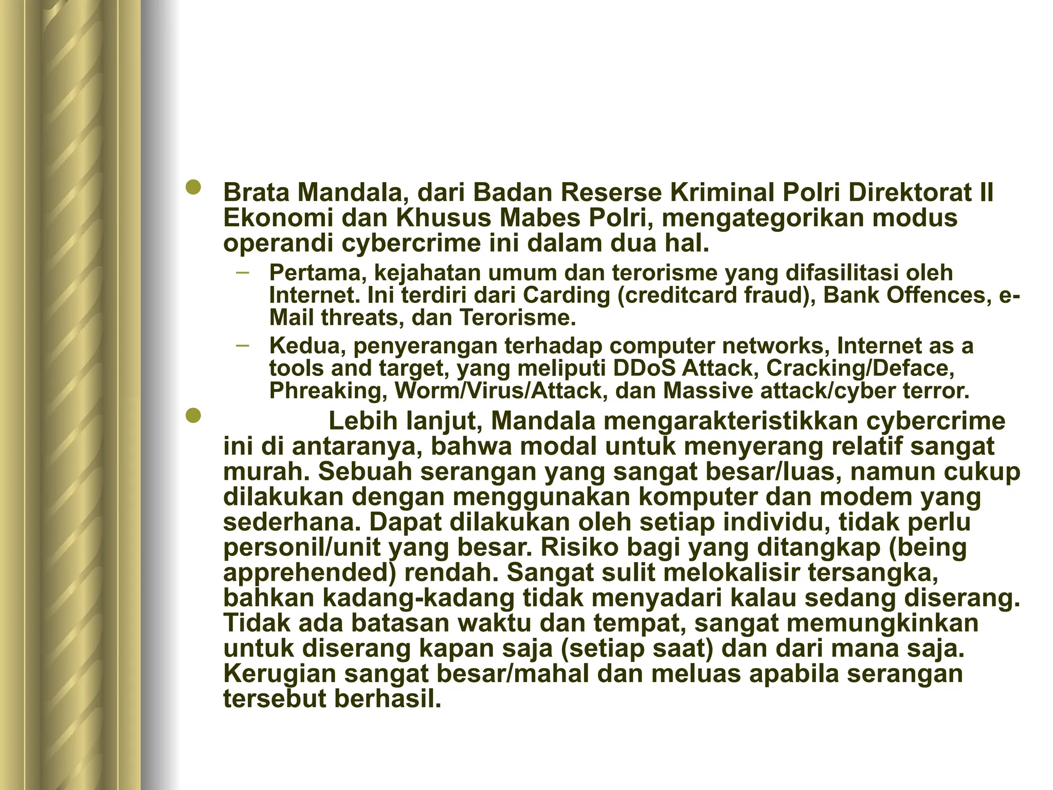 KUHP Undang-undang komputer dan cybercrime komputer | PPT