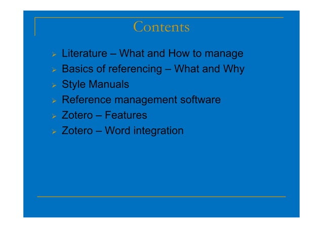 Reference Management System with Zotero | PPT