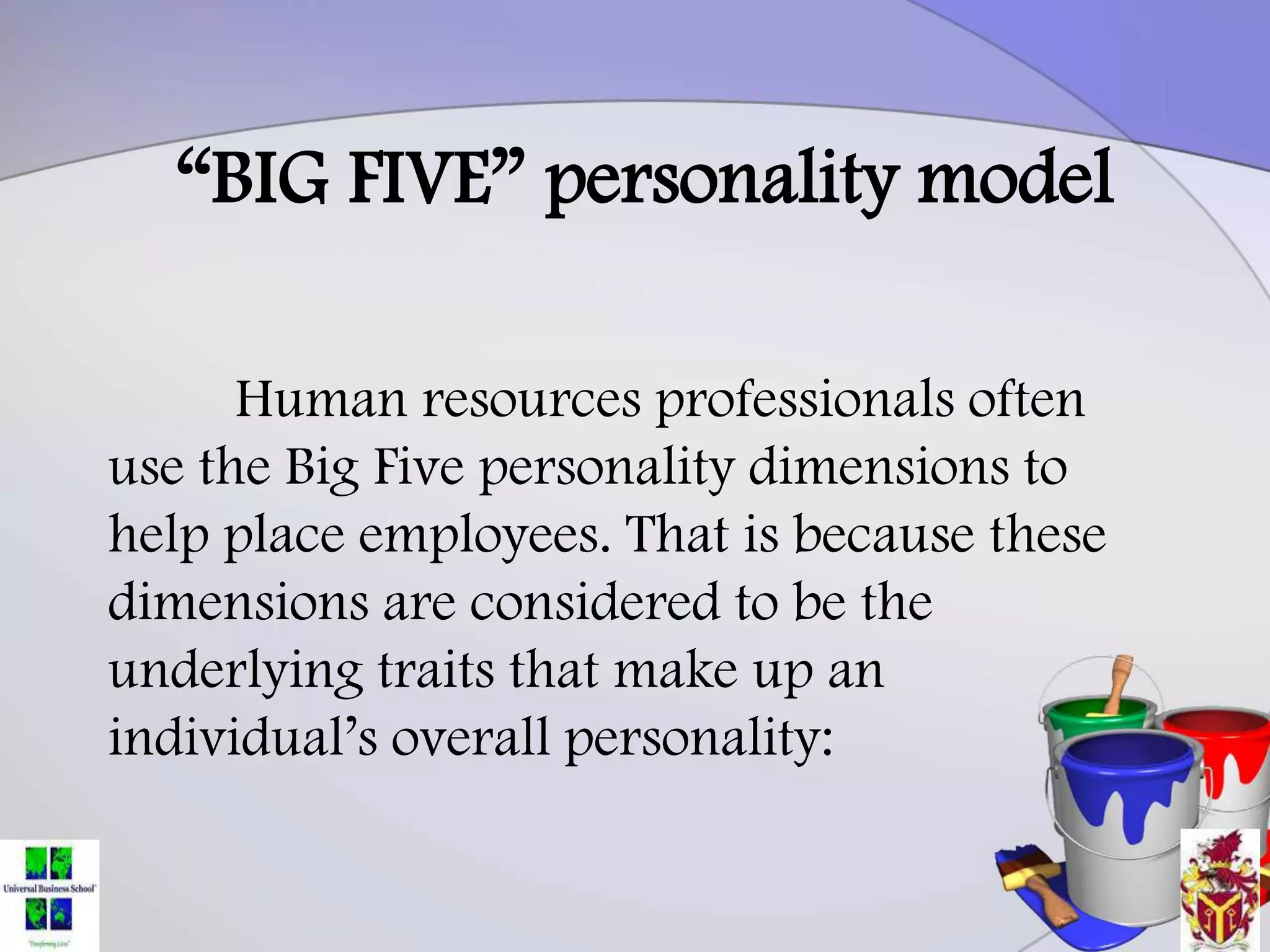 Big Five Personality Model | PPTX