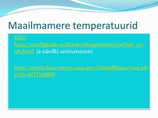 Kuidas Iseloomustada Maailmamerd | PPTX