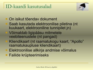 Kuidas Kasutada Id Kaarti | PPT