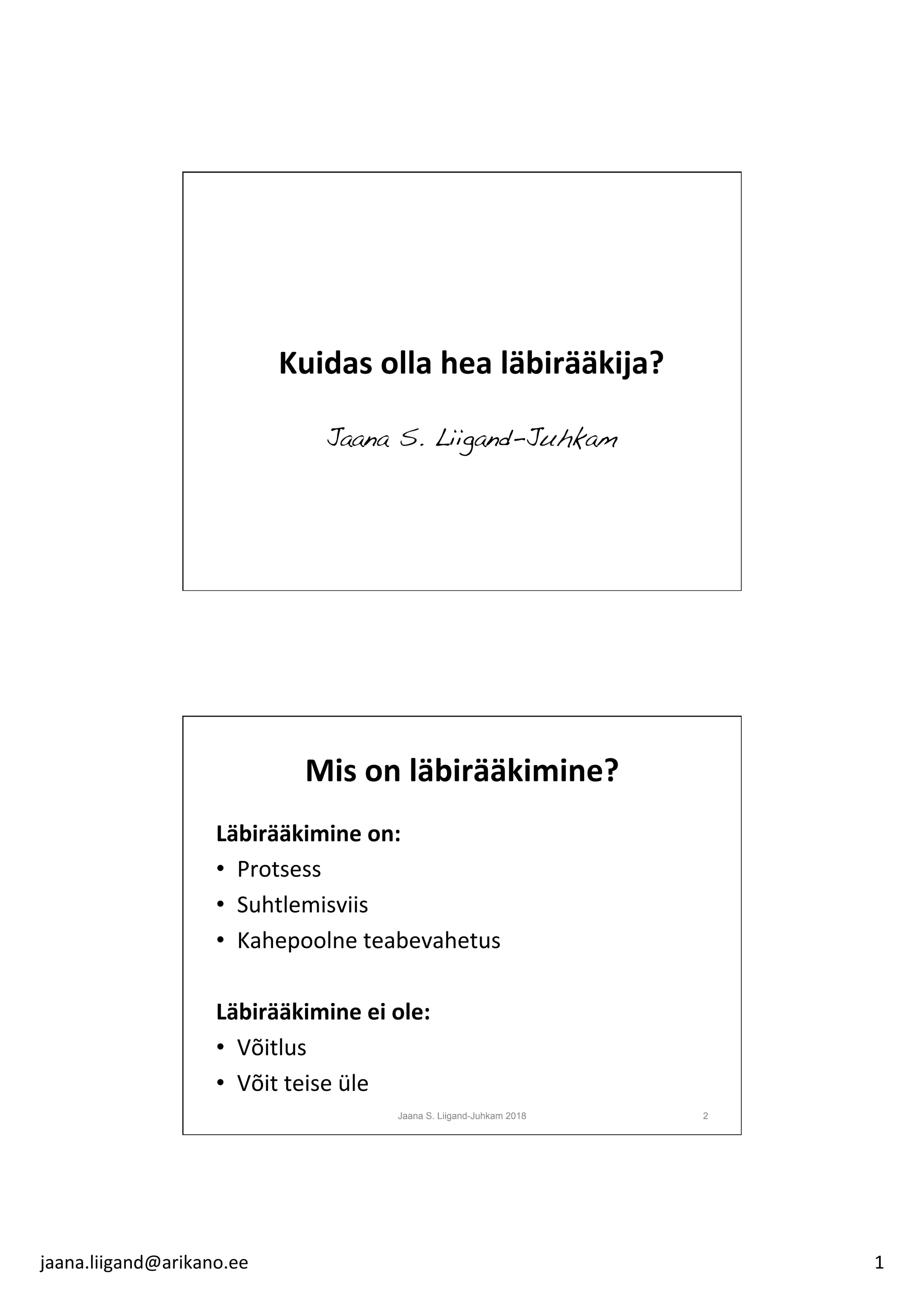 Kuidas olla hea läbirääkija | PDF