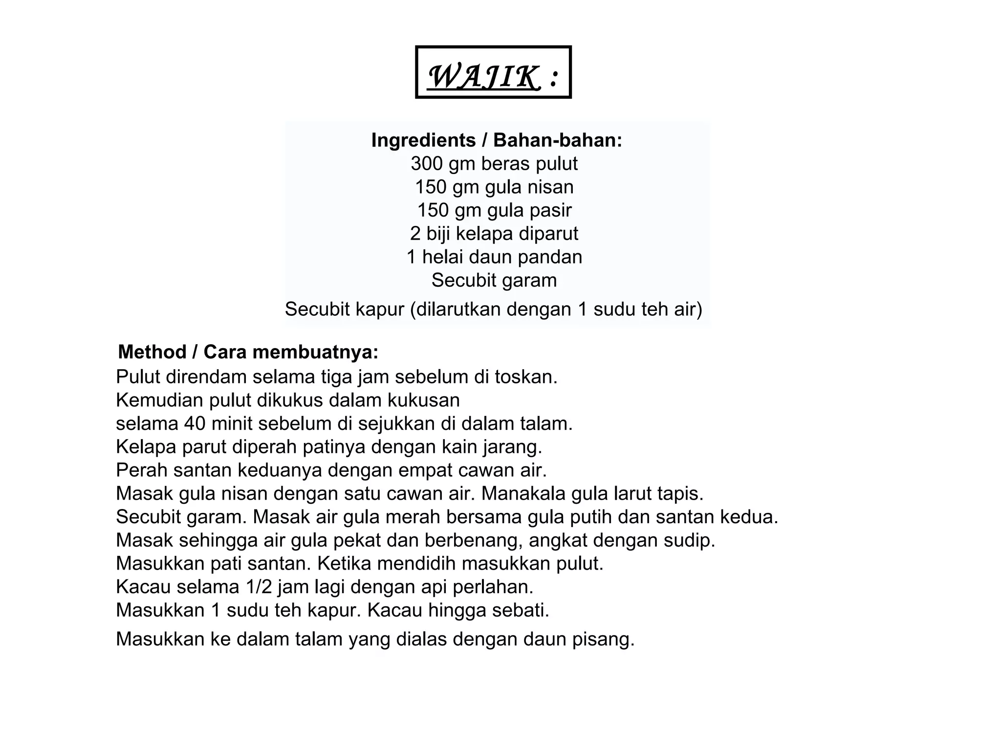 Kuih Tradisional Melayu | PPT