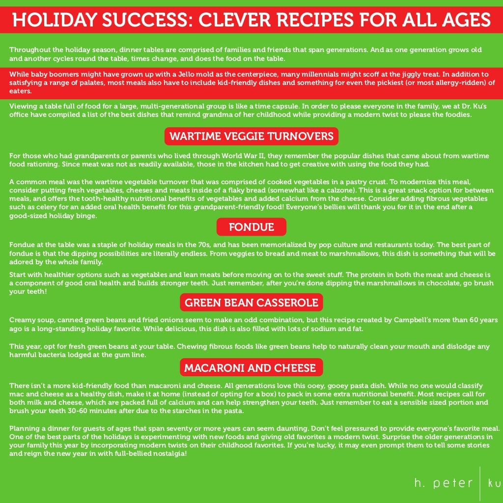 Holiday Success: Clever Recipes for All Ages