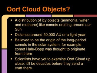 Au Distance Of Asteroid Belt Kuiper Belt Oort Cloud In