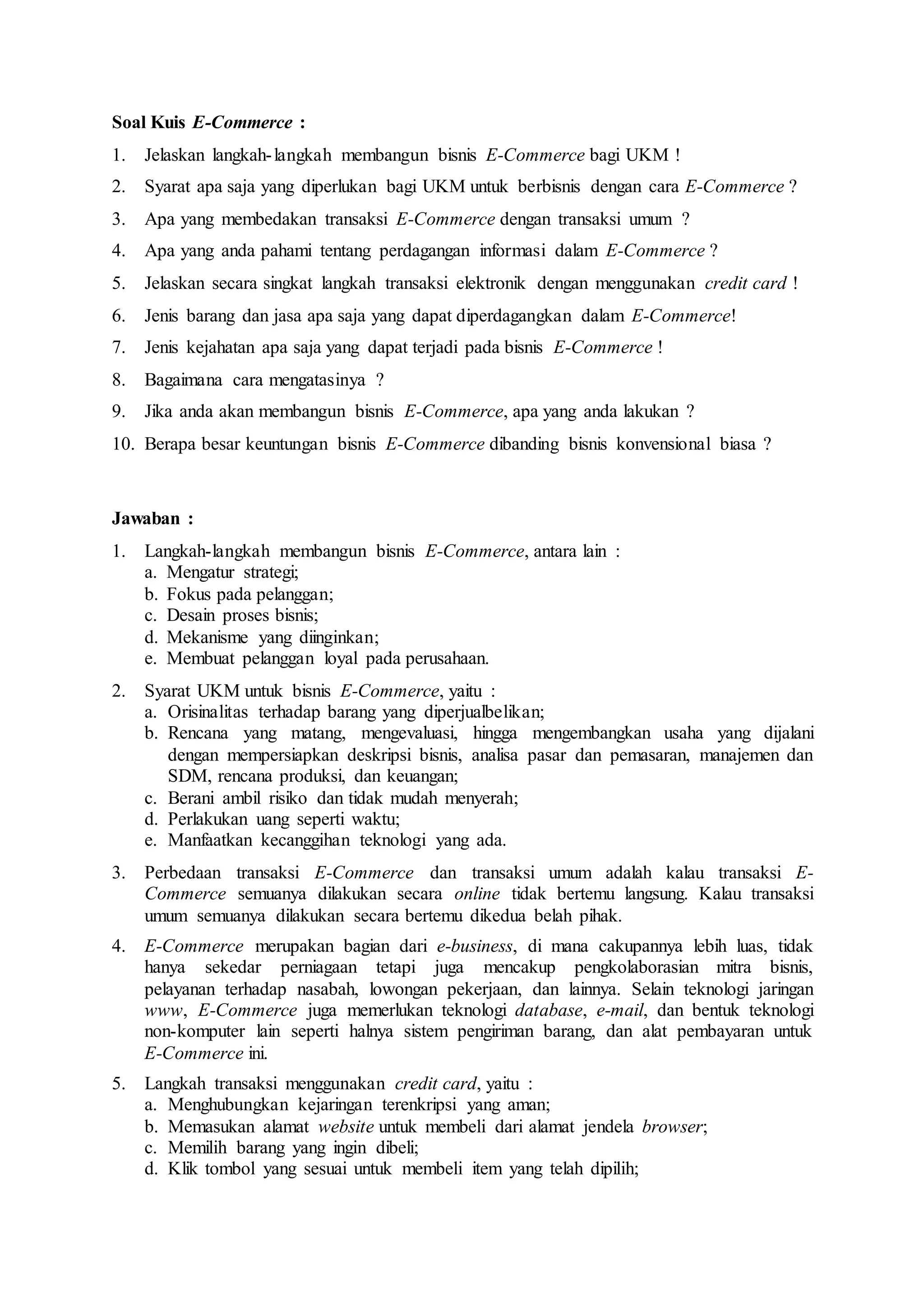 Kuis E-Commerce | DOCX