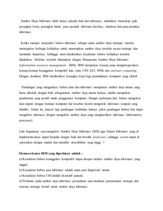 Mengelola Sumber Daya Informasi (SDI) | DOCX