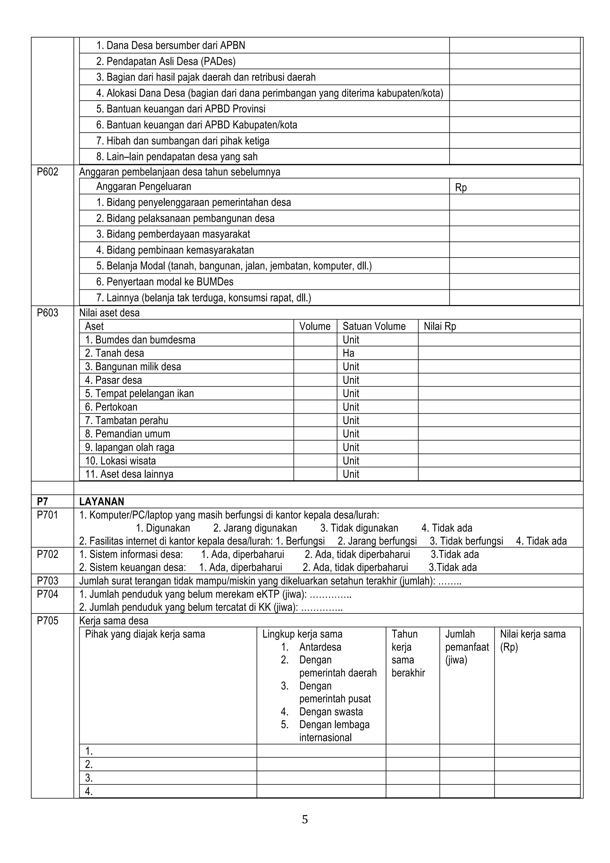 Kuisioner SDGs lengkap | PDF