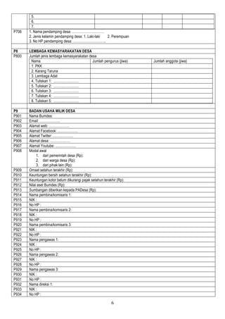 Kuisioner SDGs lengkap | PDF
