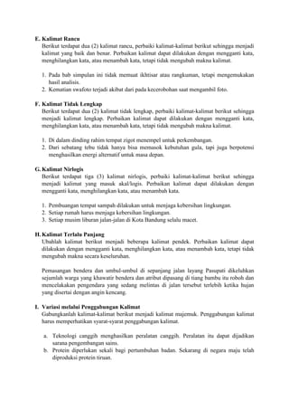 Kuis kesalahan kalimat (ab sore) | PDF