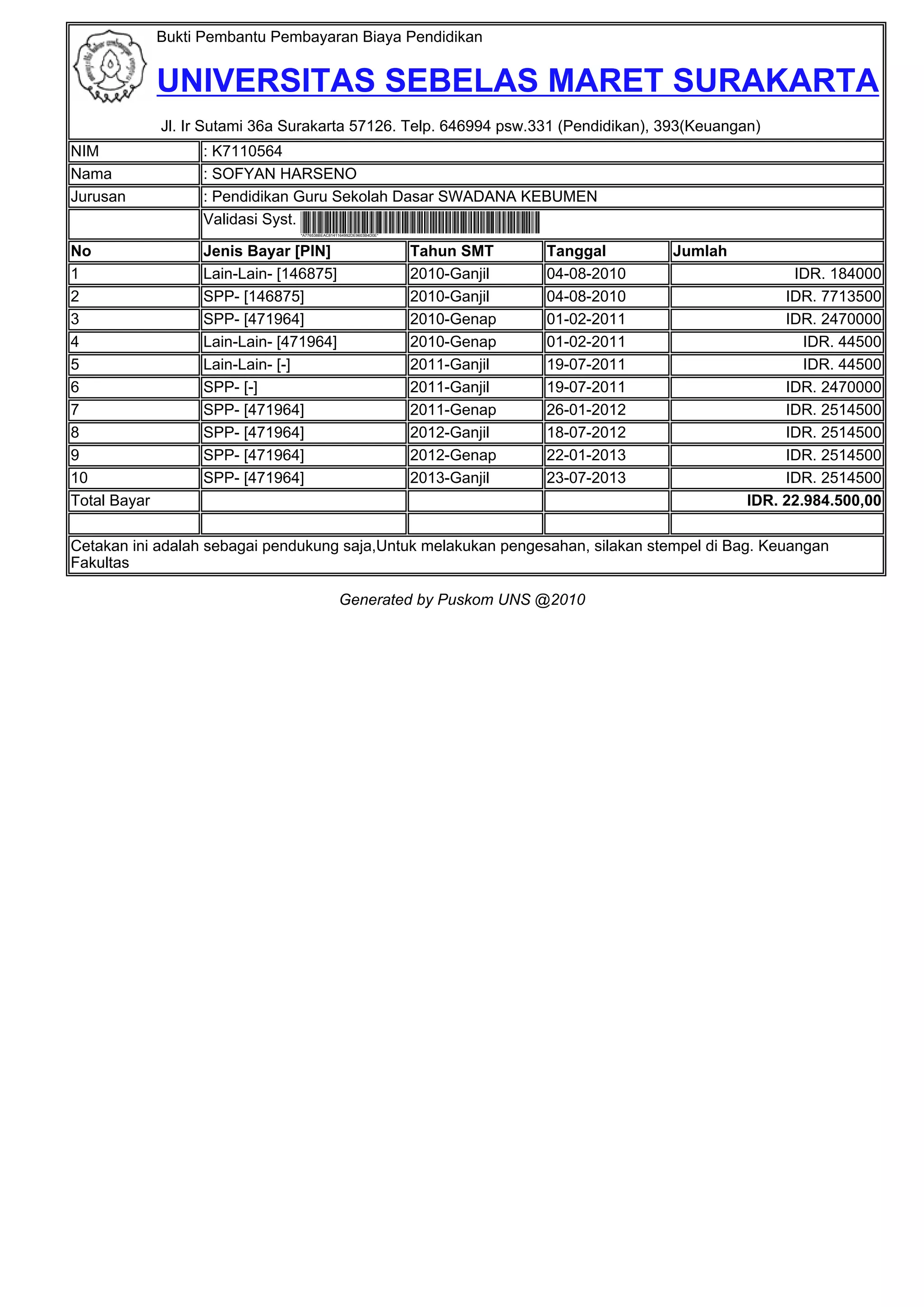 Kuitansi sofyan | PDF