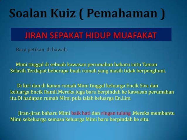 KUIZ 2 ( PEMAHAMAN ) | PPTX