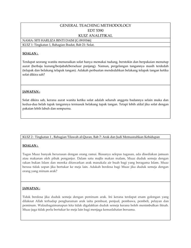 Kuiz Analitikal | PDF