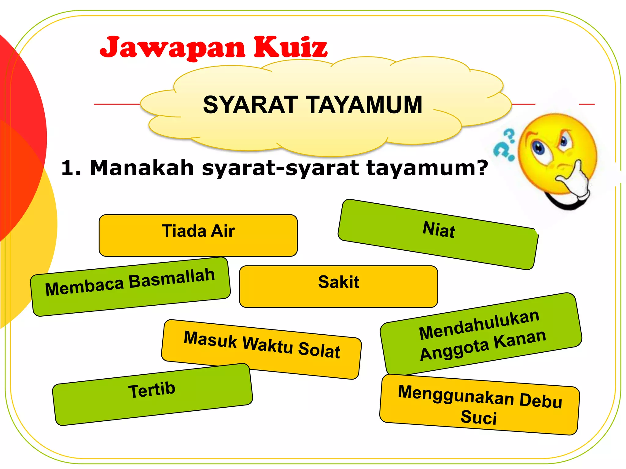 Kuiz syarat tayamum | PPTX