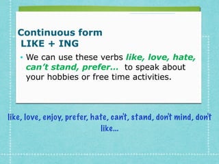 Preference verbs | PDF