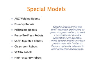 Types of Industrial Robots | Kuka Robotics Corp. | PPTX