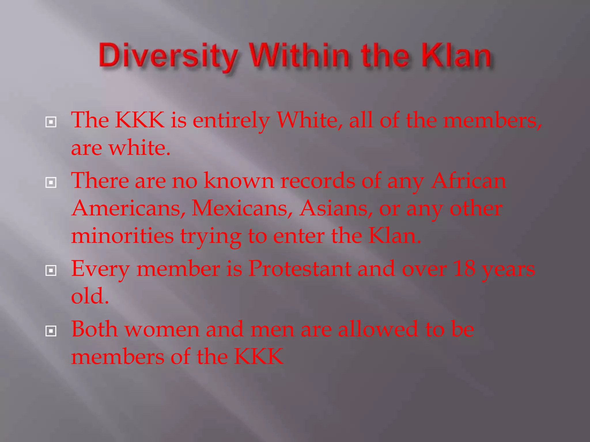 Ku klux klan finished powerpoint | PPTX | Debated Sensitive Social ...