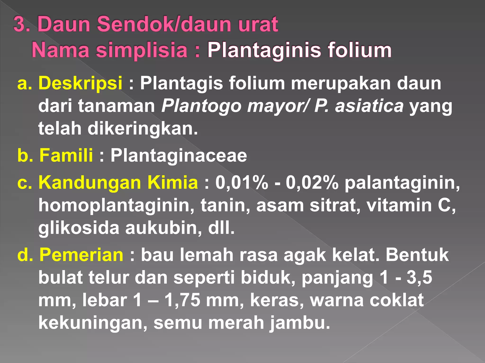 Kul. iv. simplisia tumbuhan | PPT