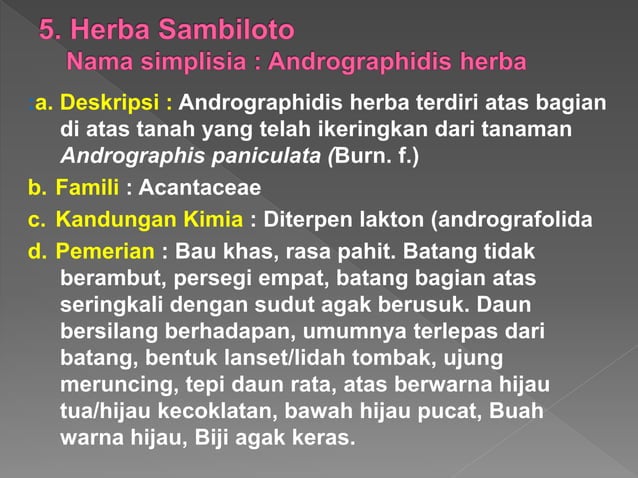 Kul. iv. simplisia tumbuhan | PPT