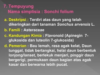 Kul. iv. simplisia tumbuhan | PPT