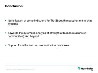 Tie Strength analysis | PPTX