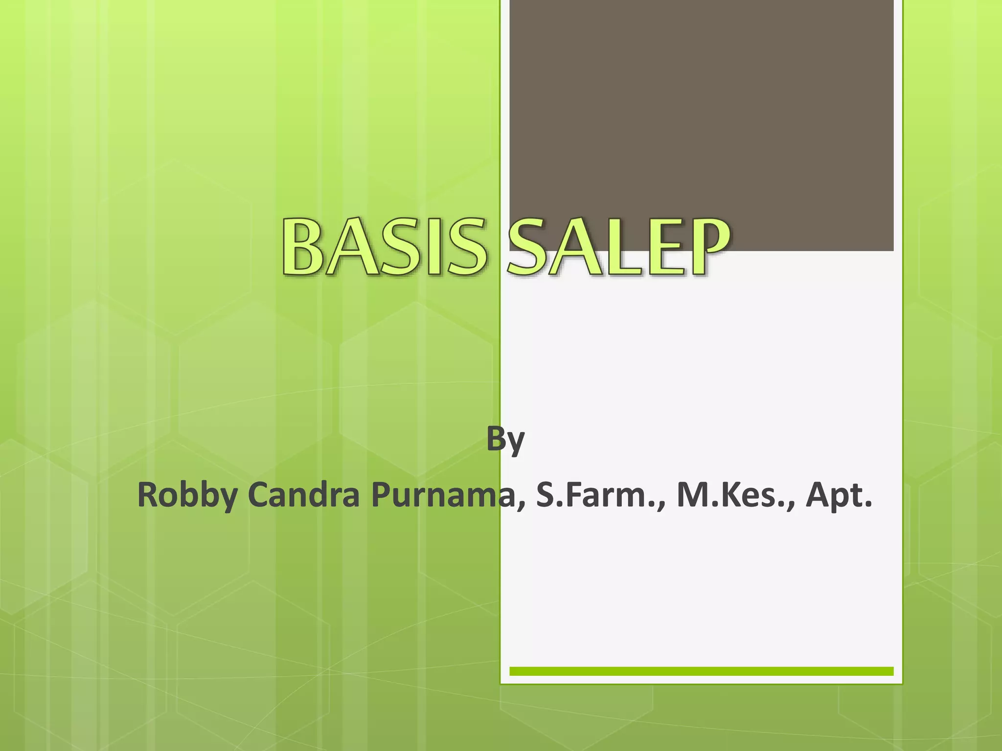 Kul1. basis salep | PPTX