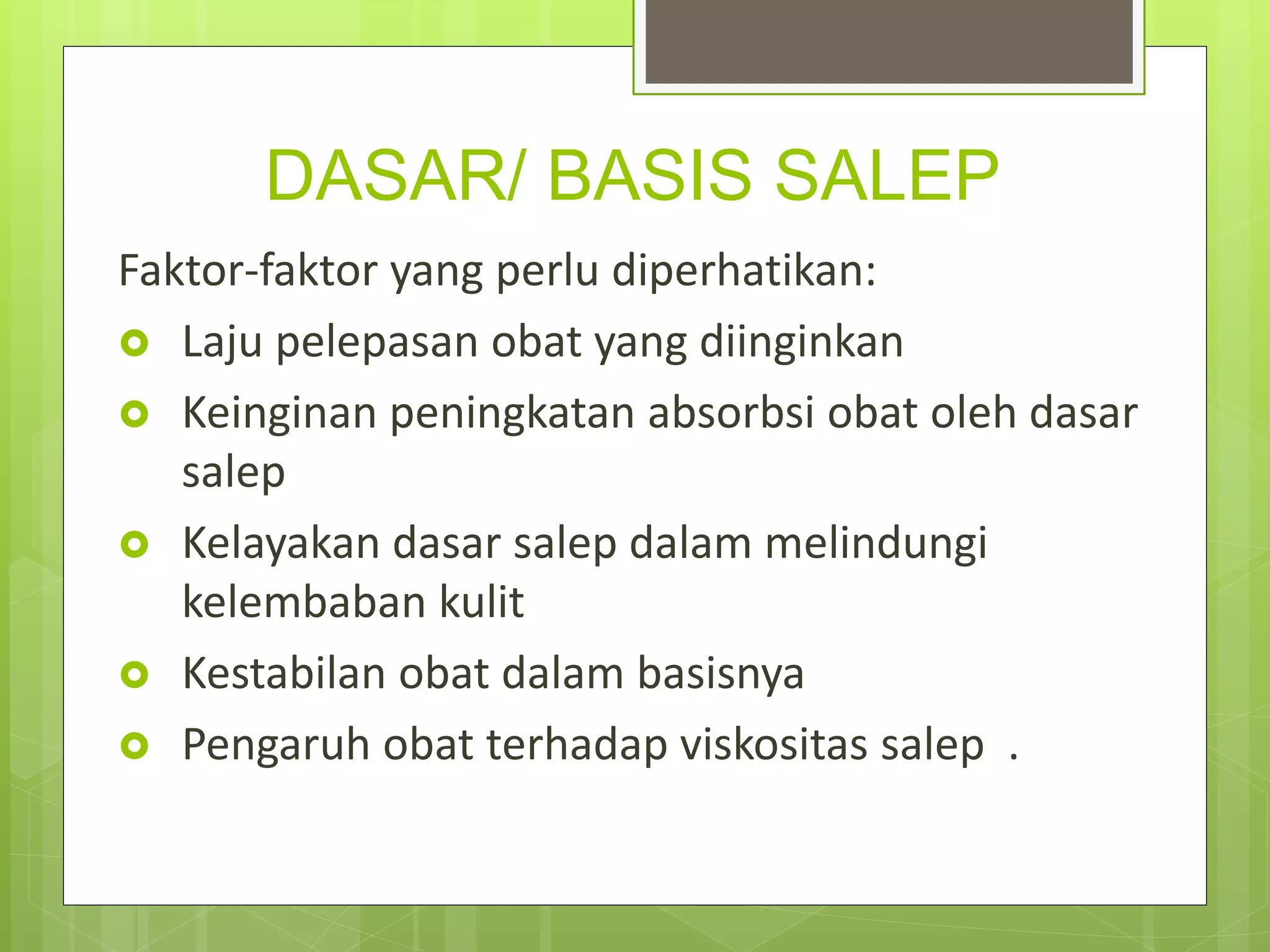 Kul1. basis salep | PPTX