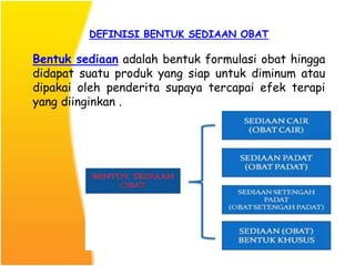 PENGANTAR SEDIAAN FARMASI | PPT