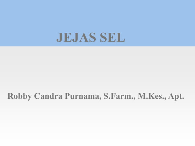 Kuliah 2 Jejas Sel | PPT