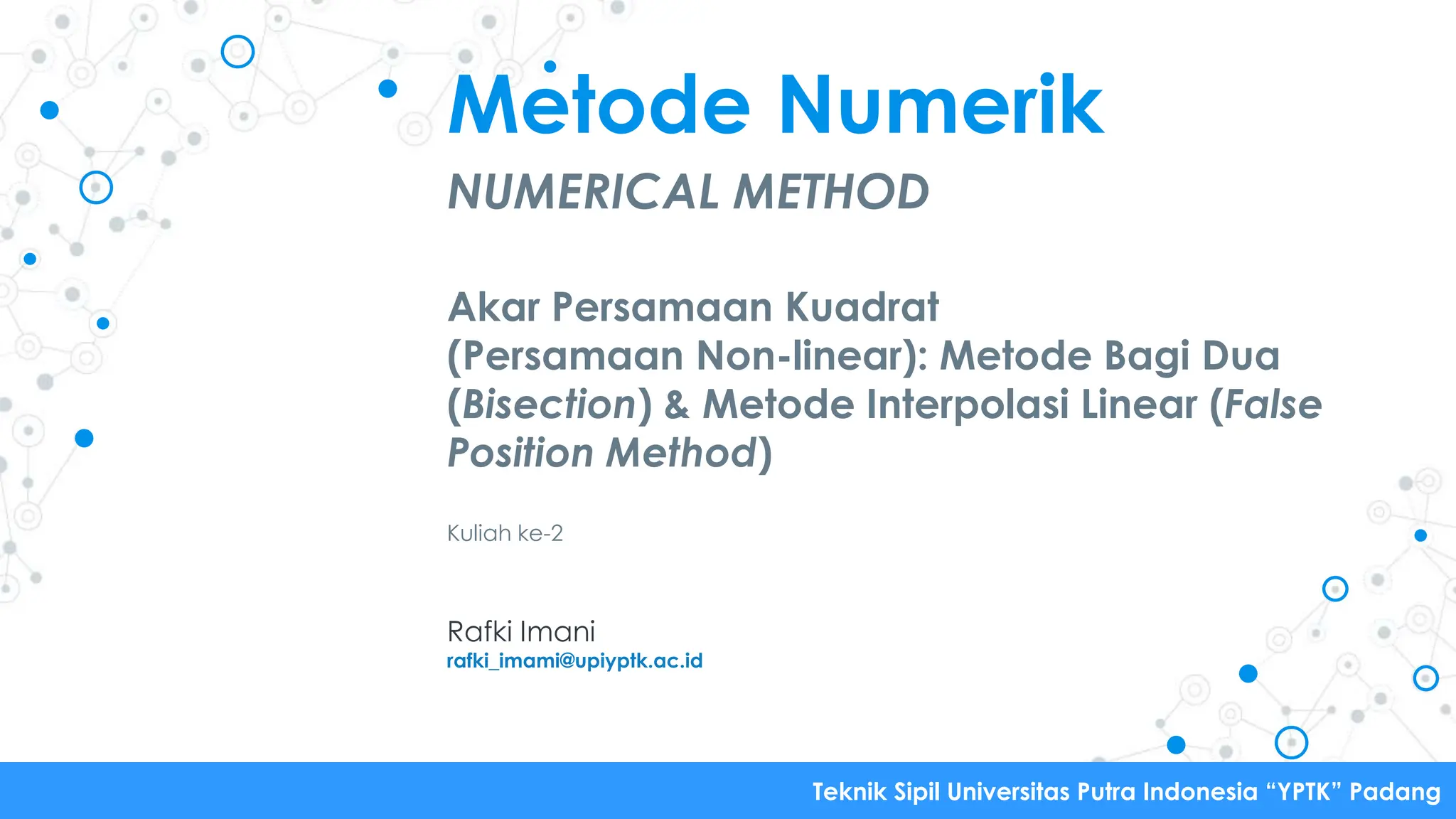 Metode Numerik Contoh Kasus Teknik Sipil | PPTX