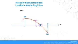 Metode Numerik Contoh Kasus Teknik Sipil | PPTX