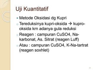 Karbohidrat dan Pengujiannya | PPT