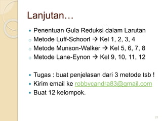 Karbohidrat dan Pengujiannya | PPT