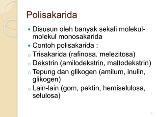 Karbohidrat dan Pengujiannya | PPT