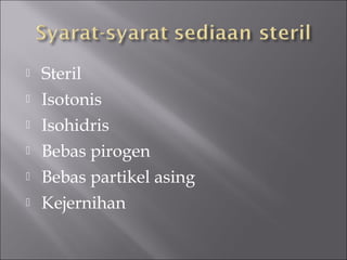 Kul2 sediaan steril | PPT