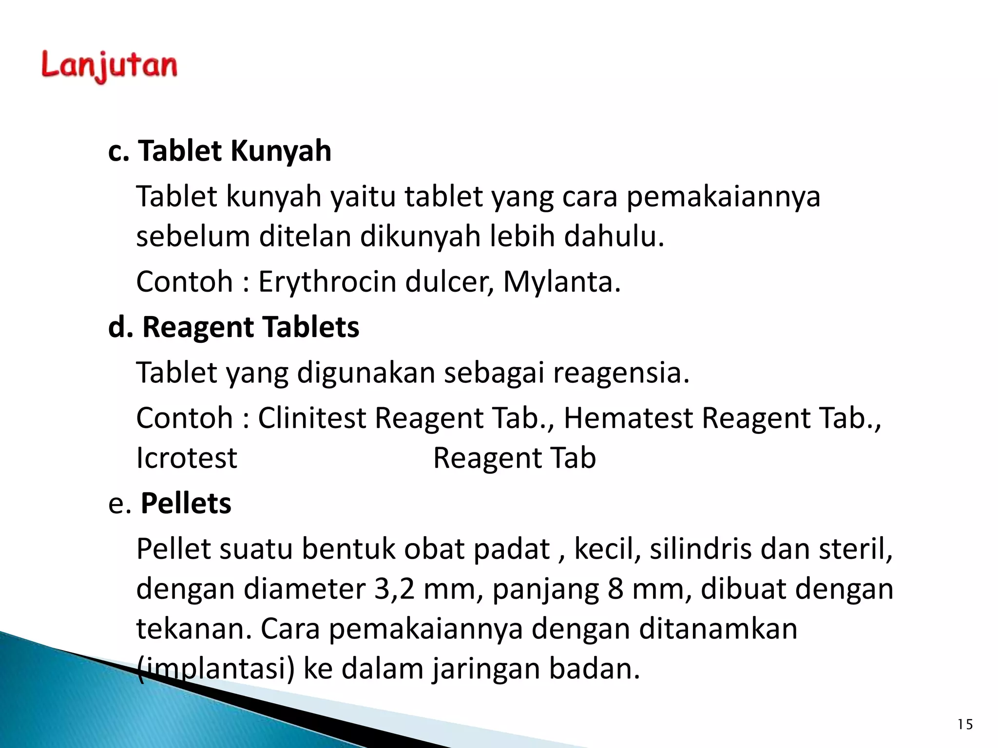 TABLET DAN METODE PEMBUATAN TABLET | PPTX