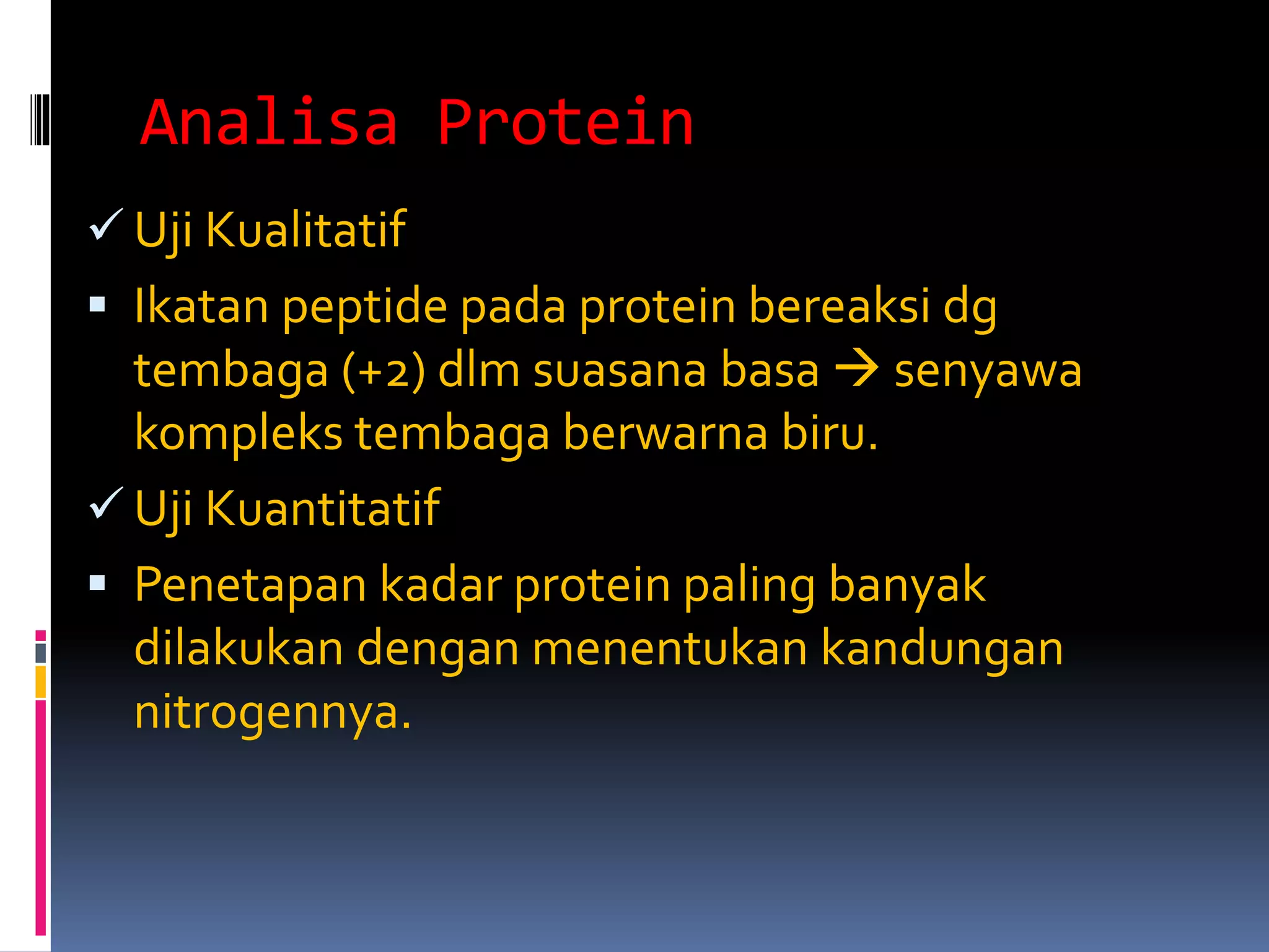 PROTEIN DAN PENGUJIANNYA | PPT